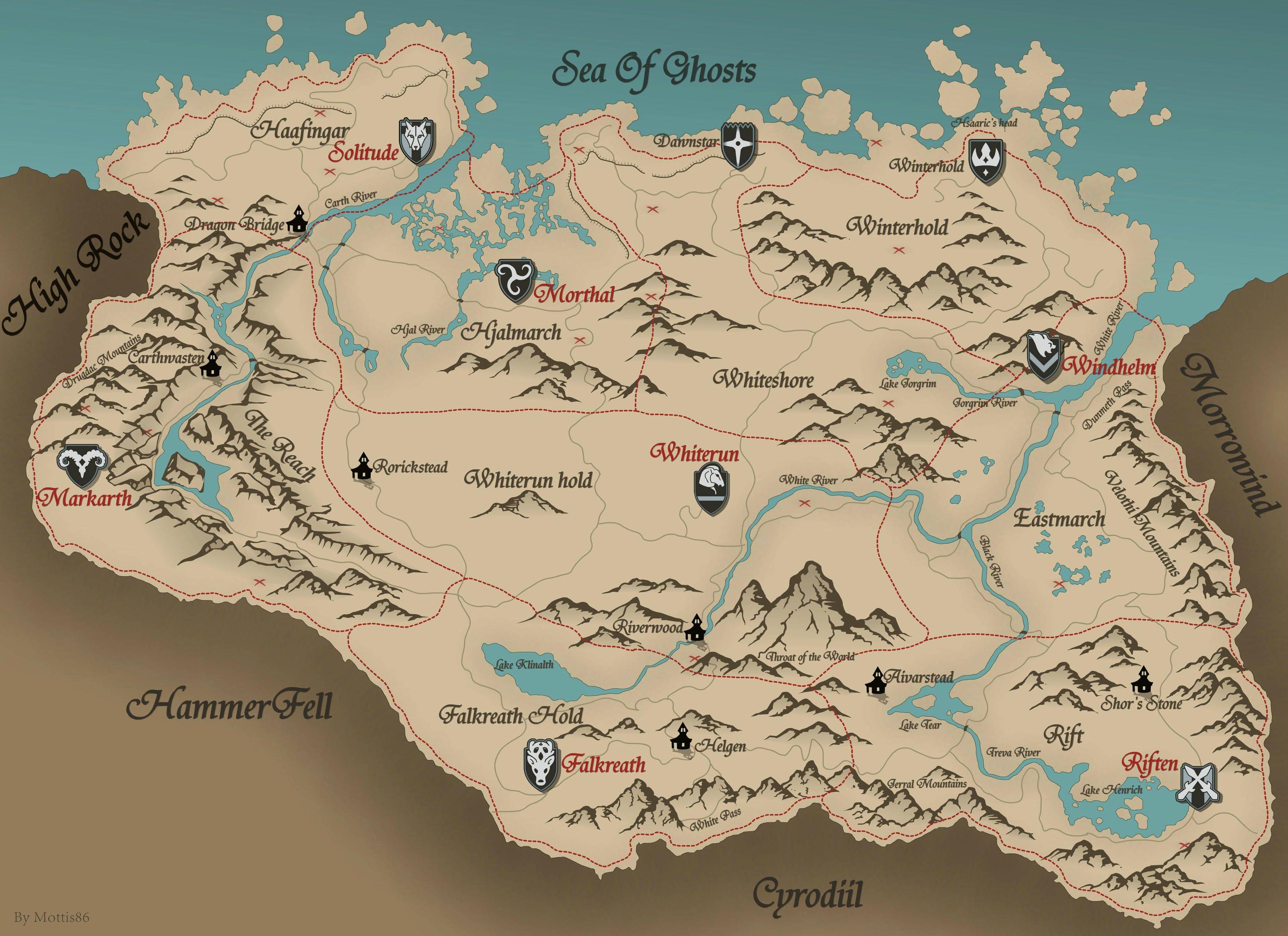 Skyrim - Mapas e Geografia :: GamerSpaces
